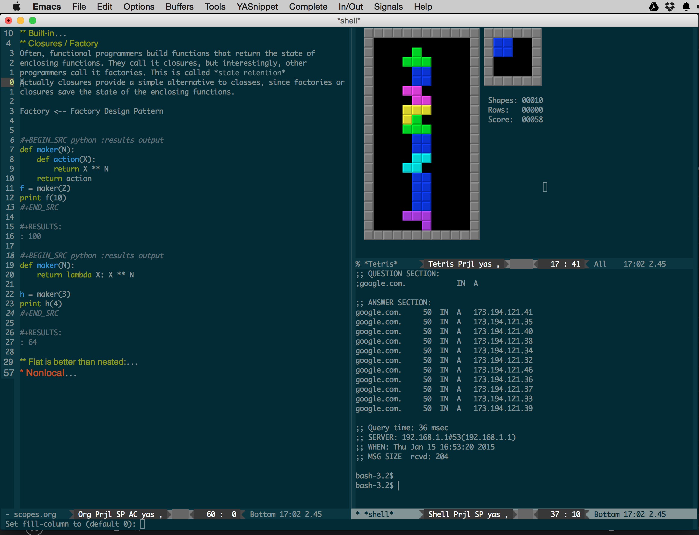 Emacs And Org Mode